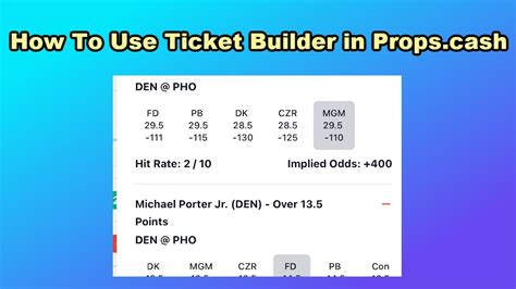 HOW TO USE PROPS CASH TICKET BUILDER YouTube