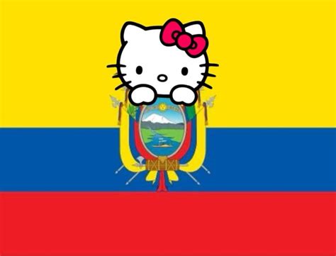 Bandera Hello Kitty Ecuador Hello Kitty Kitty Kawaii