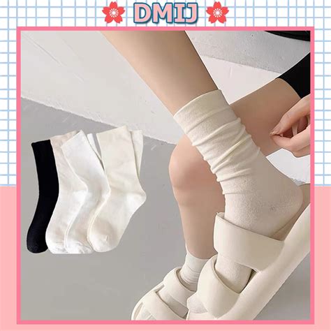 Tất nam nữ cổ cao phong cách vintage Hàn Quốc vớ nữ cổ cao nhiều màu Shopee Việt Nam