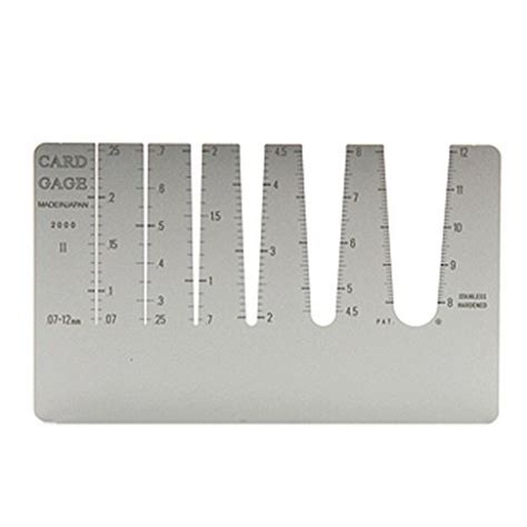 Eiger Tool Card Gauge Tyk 15 86x54x01mm Stainless Steel Made In Japan