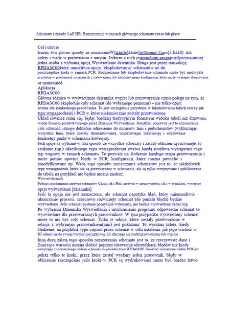 Schematy I Zasady Sap Hr Pdf
