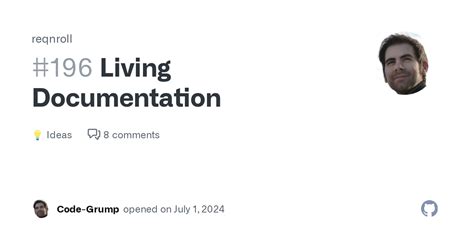 Living Documentation · Reqnroll · Discussion 196 · Github