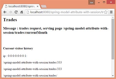 spring mvc sessionattributes and modelattribute example