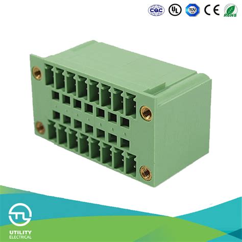 Pluggable Male And Female PCB Terminal Block 3 81mm 300V 8A Connector China Male PCB And PCB 3