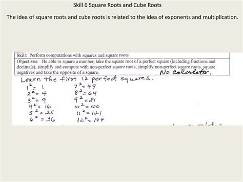 Skill6 Square Rootsandcuberoots Ppt