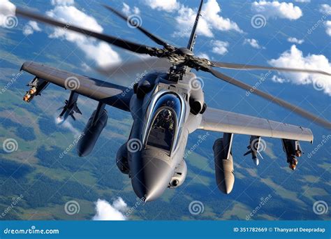 Military Helicopters Air To Air Combat Engaging Aerial Threats Defend