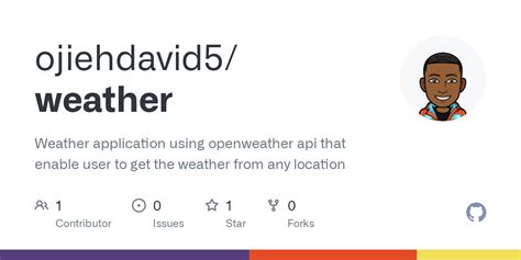 Github Ojiehdavid5weather Weather Application Using Openweather Api That Enable User To Get