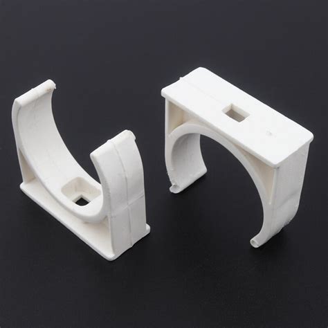 Pvc U형 파이프 클램프 플라스틱 파이프 클립 튜브 홀더 파이프 피팅 나사 고정 흰색 회색 20mm 25mm