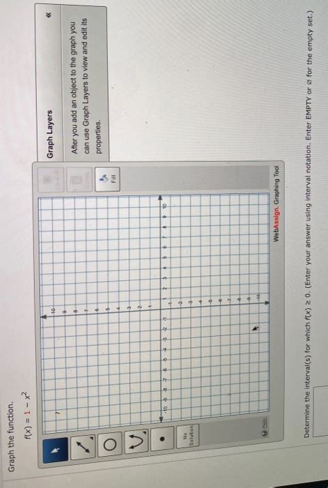 Solved Graph The Function Fx 1 X² 10 Graph Layers 0
