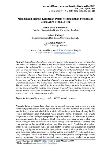 Pdf Jmcbus Meilin Juka