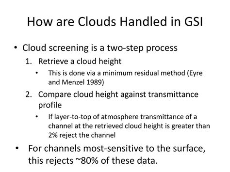 Ppt Progress Towards The Assimilation Of Cloud Affected Radiances At