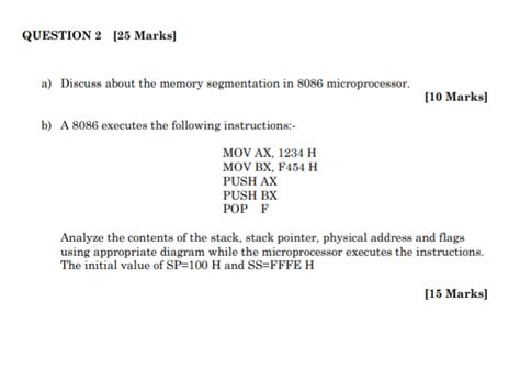 Solved Question 2 25 ﻿marks A ﻿discuss About The Memory