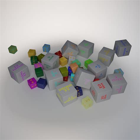 숫자 큐브 3d 모델 3 3ds Fbx Obj Max Unknown Free3d