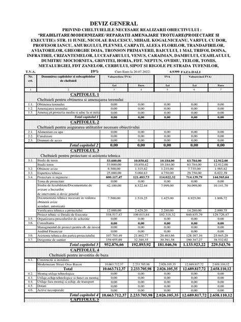 Deviz General Strazi Baicoi Pdf