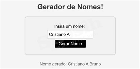 Gerador De Nomes Feito Em Html Css E Javascript Script Php Aqui