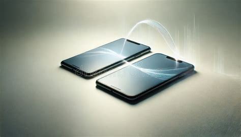 A Futuristic Concept Of Wireless Smartphone Communication Stock