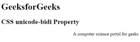 CSS Propriété unicode bidi StackLima