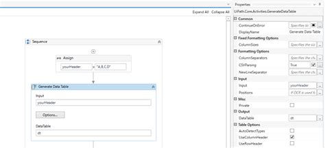 is there any efficient way to set column names with build datatable