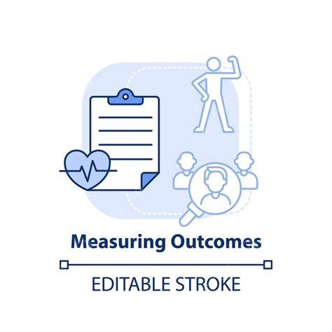 Measuring Outcomes Light Blue Concept Icon Modern Complex Service Vector Modern Complex
