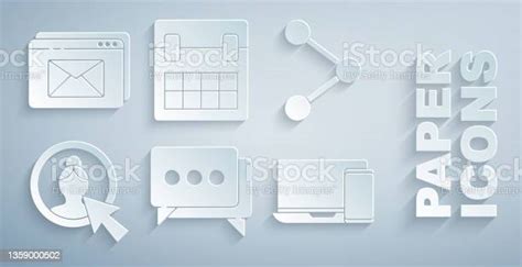 음성 버블 채팅 공유 계정 화면 만들기 모니터 및 전화 캘린더 및 웹 사이트 봉투 아이콘 설정 벡터 공유 개념에 대한 스톡 벡터 아트 및 기타 이미지 Istock
