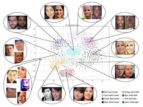 A Two Dimensional T Sne 14 Visualization Of Balanced Faces In The Download Scientific Diagram