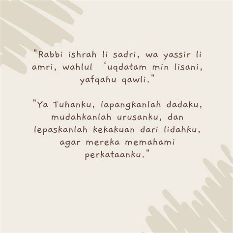 Theniniashop Doa Nabi Musa As Doa Ini Disebut Dalam Surah Taha 20
