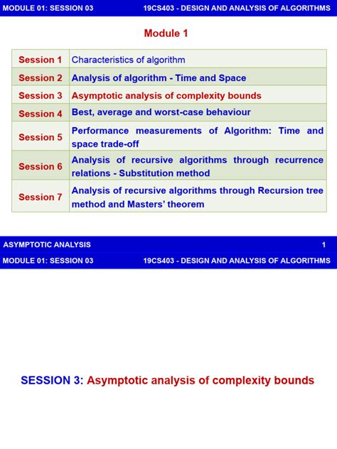 M01s03 Daa Unit 1 Asymptotic Analysis Pdf Computational Complexity Theory Asymptotic Analysis