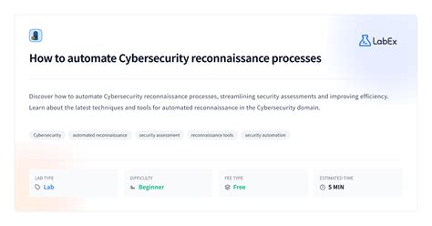 How To Automate Cybersecurity Reconnaissance Processes Labex