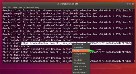 how to configure dropbox on centos 8 headless server onet idc
