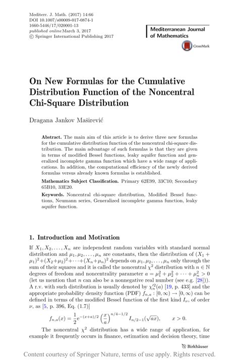 On New Formulas For The Cumulative Distribution Function Of The