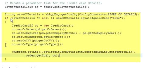Saving And Editing Of Credit Card Details