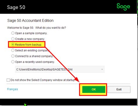 how to restore your sage 50 backup file sage 50 canada support and