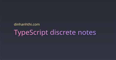 Typescript Discrete Notes Site Of Thi