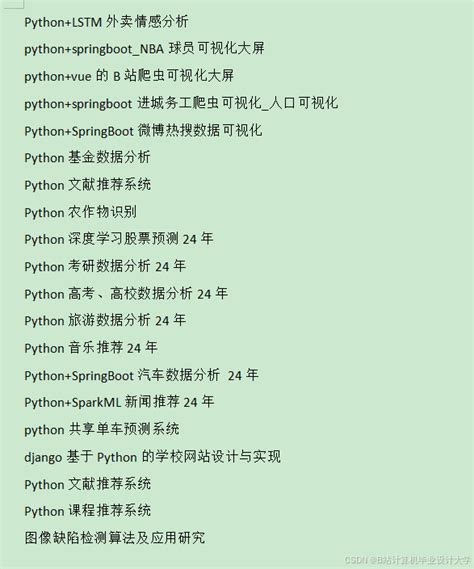 大数据毕业设计：2025年计算机专业毕业设计选题汇总（建议收藏） 计算机专业与大数据相关的毕业设计 csdn博客
