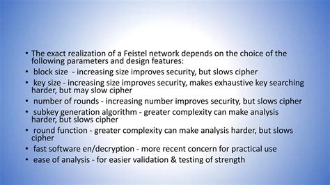 Information And Network Security Feistel Cipher PPTX Programming Languages Computing