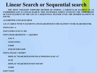 Linear And Binary Search PPTX