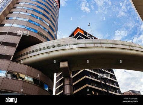 Osaka Japan September 25 2024 The Famous Highway Thru A Building The Off Ramp For The