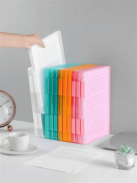 1pc Simple Desktop A4 Document Box A5 Paper Storage Box Transparent Plastic Bill Organizer For