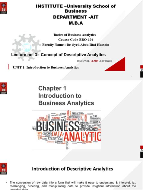 Lecture No 3 Pdf Data Analysis Analytics