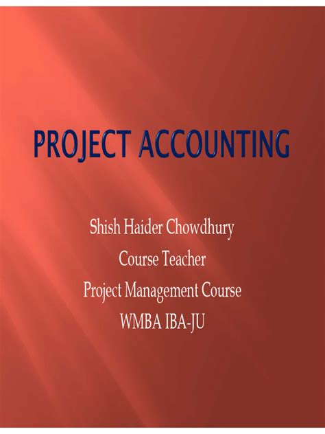 Project Accounting Pdf Banks Financial Services