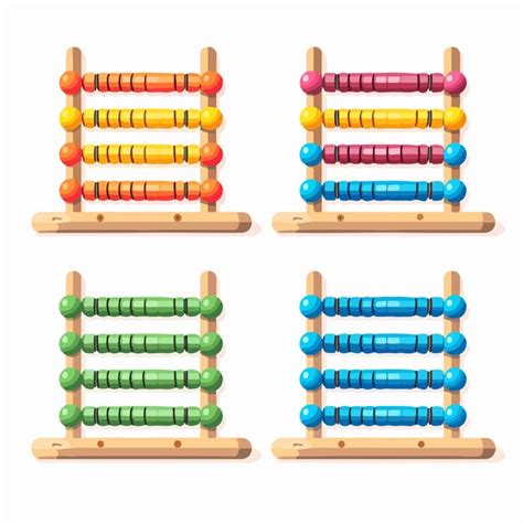 Professional Abacus Illustration Isolated On White Background Premium Ai Generated Vector