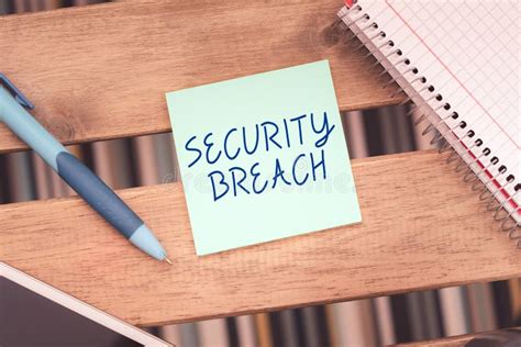 Sign Displaying Security Breach Concept Meaning Unauthorized Access Of
