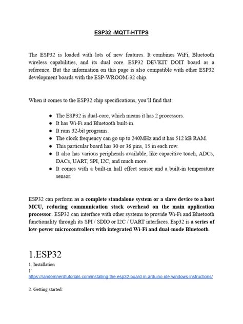 Internshipwna Embedded Esp32 Pdf