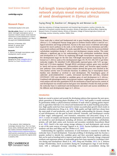 Pdf Full Length Transcriptome And Co Expression Network Analysis