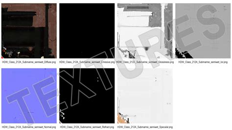 Diesel Submarine Hdw Class 212a Half Wet Rigged 3d Model 149 Max