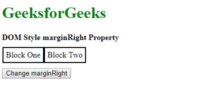 HTML DOM Style MarginRight Property GeeksforGeeks