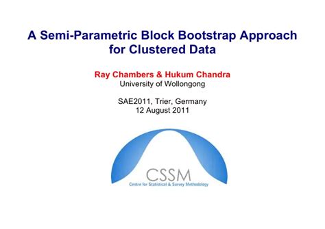 [ppt] a semi parametric block bootstrap approach for clustered data ray powerpoint