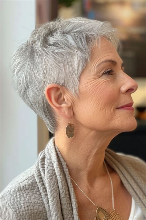 30 Pixie Haircuts For Over 60 Elegant And Low Maintenance Silver Pixie