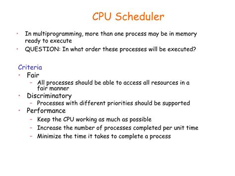 PPT CPU Scheduler PowerPoint Presentation Free Download ID