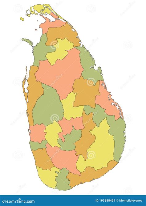 Sabaragamuwa Province Sri Lanka Map Vector 147010604